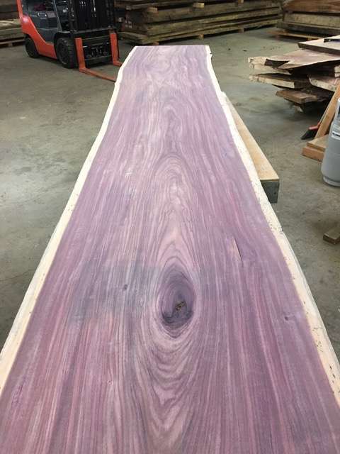Purple Heart live edge slab – hardwoodsource